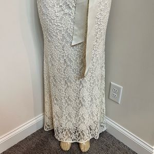Juno | Dresses | Juno Ivory One Shoulder Lace Gown Dress | Poshmark